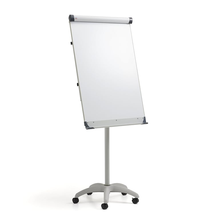 Mobile folding flip chart TINA, wheel stand | AJ Products UK