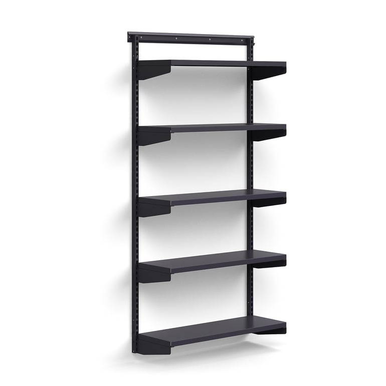 Wall shelving RELY, basic unit, sheet metal shelves, 1800x900x300 mm ...