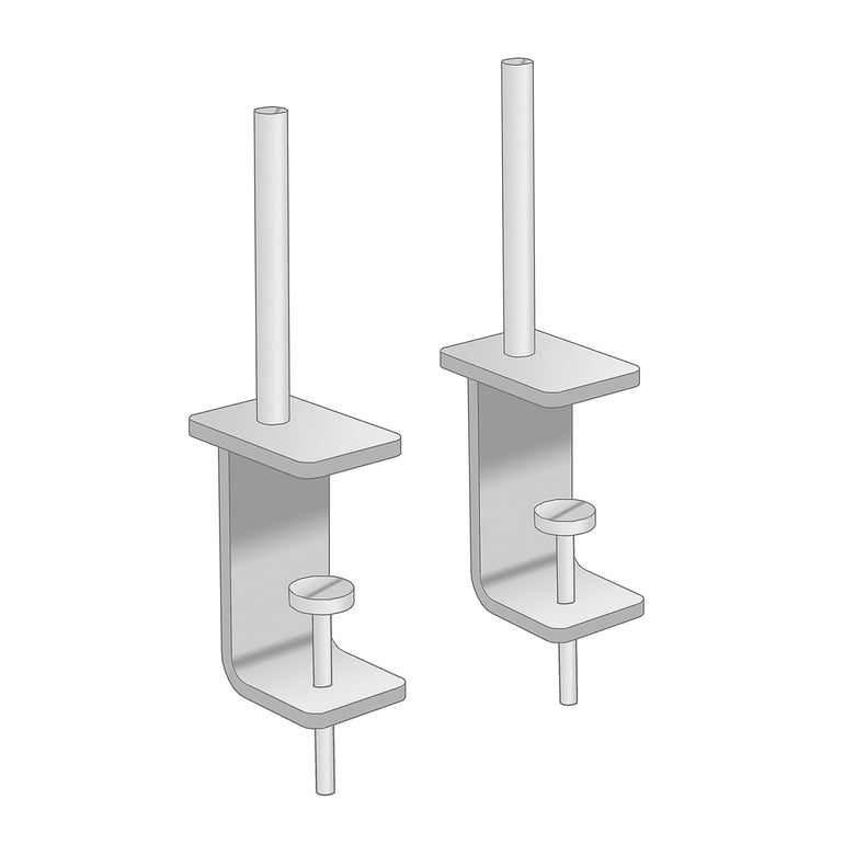 Universal brackets for the desk screens | AJ Products UK