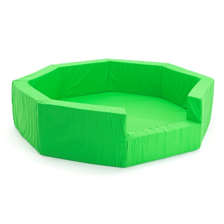 Octagonal foam pit MELKER, cotton cover, green | AJ Products UK