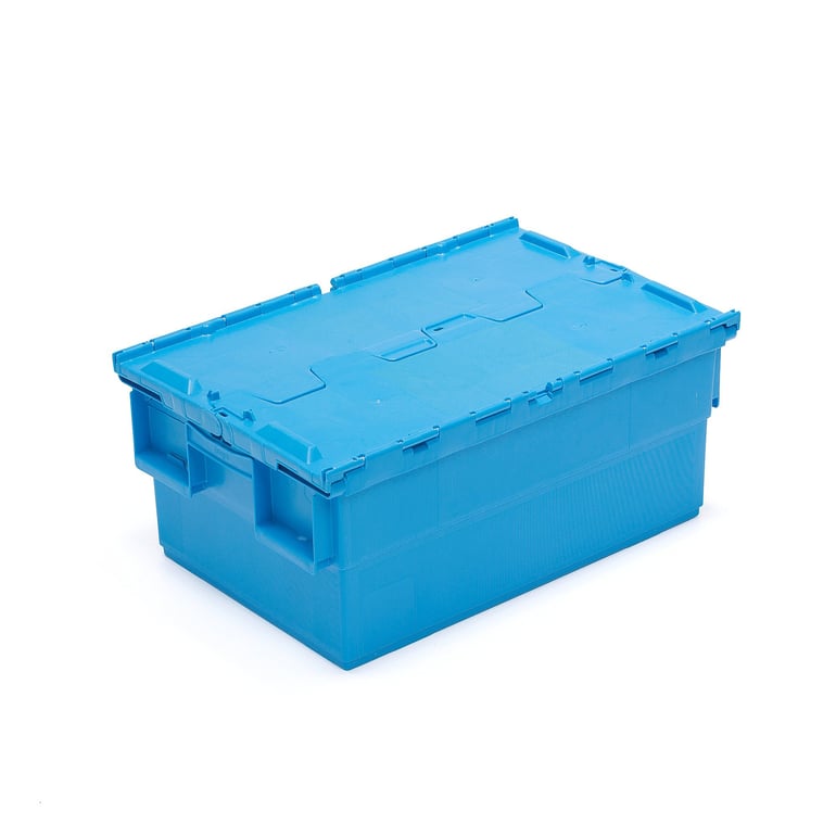 Plastback GAYLE, 46 liter, 600x400x250 mm, blå | AJ Produkter