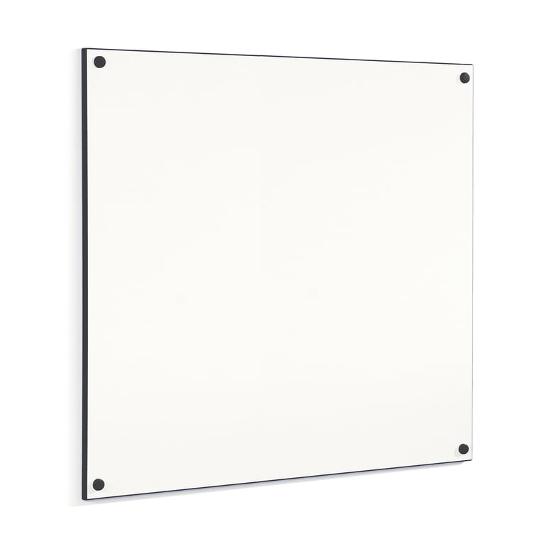 Frameless whiteboard, 1476x1176 mm, black edging | AJ Products UK