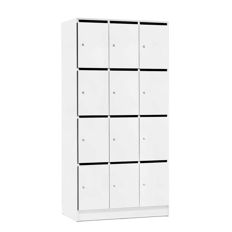 Post/storage cabinet COLLECT, 12 boxes, 1935x960x410 mm, white | AJ ...