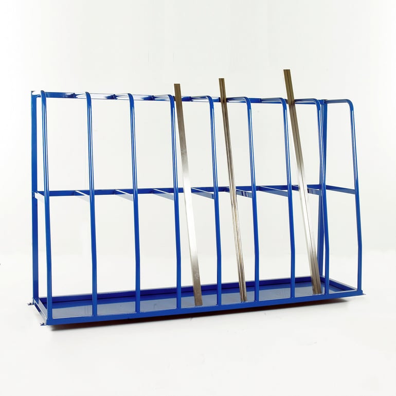 Vertical storage rack, 8 sections, 1500x2400x600 mm | AJ Products UK