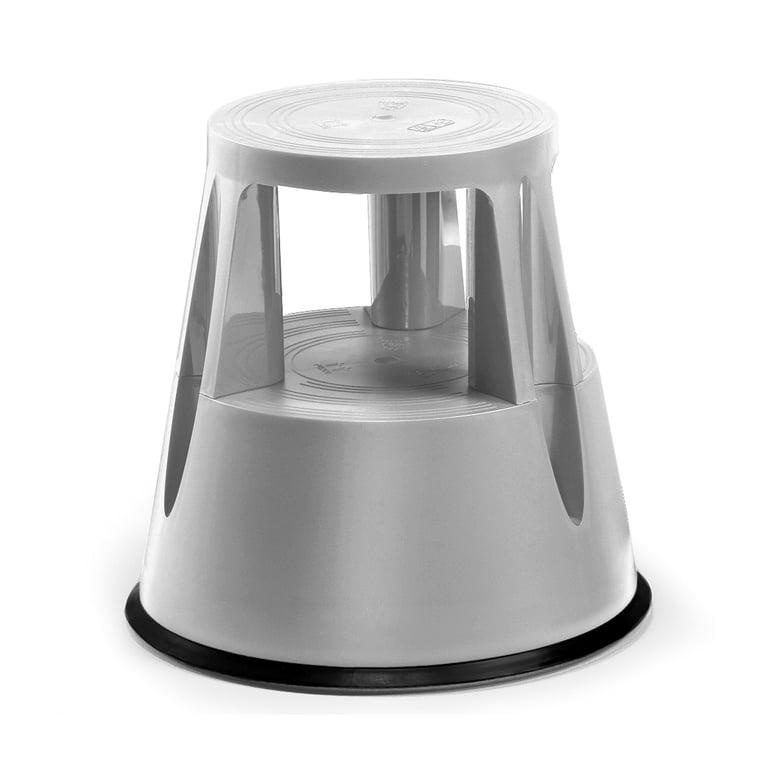 Plastic kick step, H 400 mm, light grey | AJ Products IE