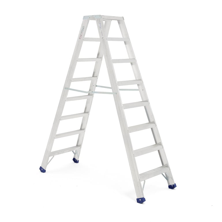 Double sided steps CREST, 8 treads, H 1875 mm | AJ Products UK