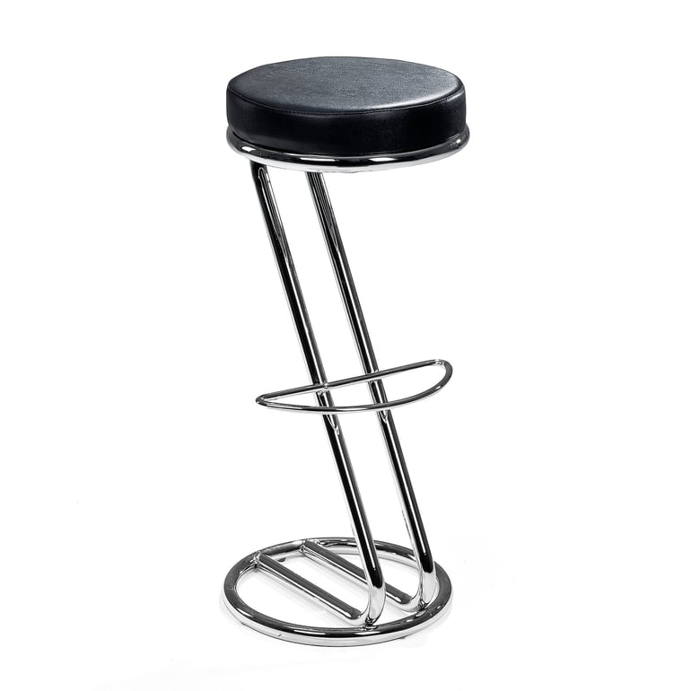 Bar stool BALTIMORE, skai, chrome | AJ Products IE