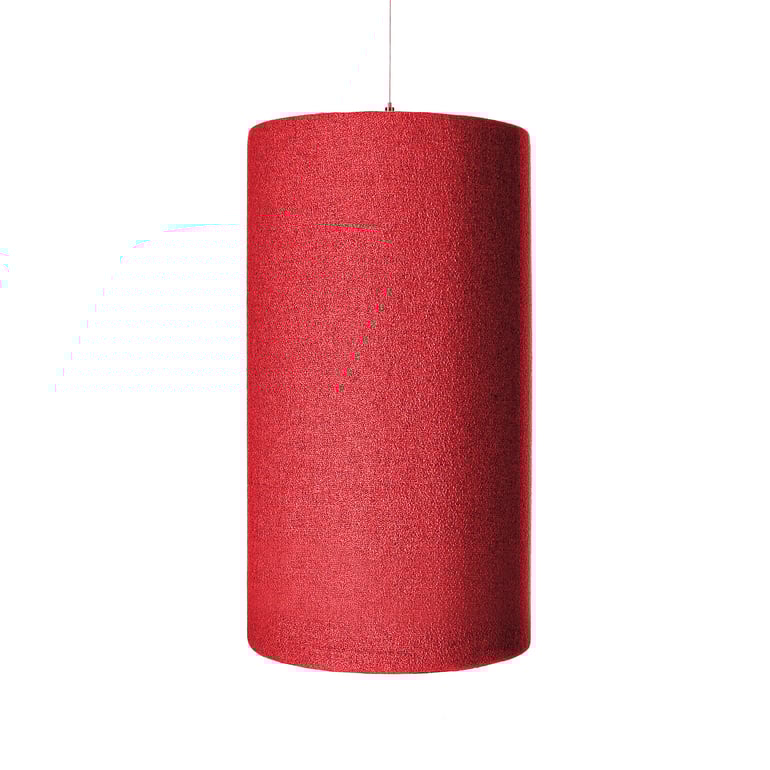 Acoustic ceiling hanging panel, cylinder, Ø 280x500 mm, red | AJ ...