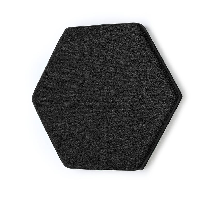 Acoustic panel POLY, hexagon, 600x600x50 mm mm, black | AJ Products UK
