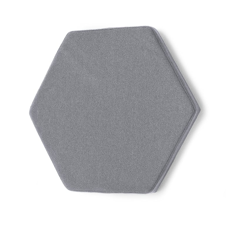 Acoustic panel POLY, hexagon, 600x600x50 mm mm, light grey | AJ Products UK