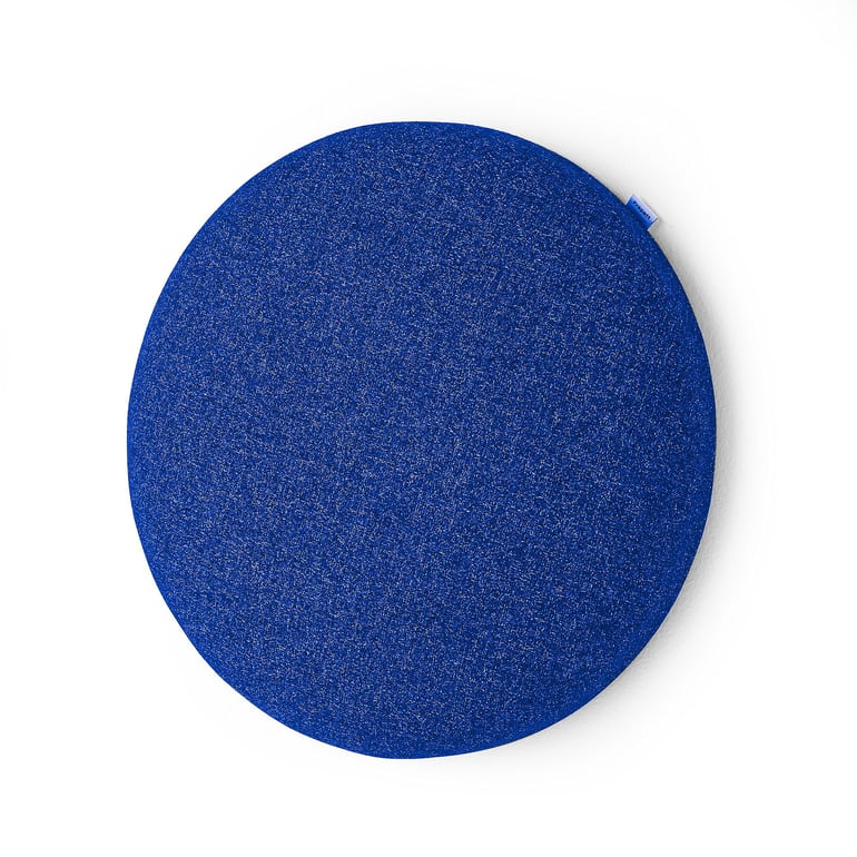 Acoustic panel POLY, round, Ø 550x140 mm, blue | AJ Products IE