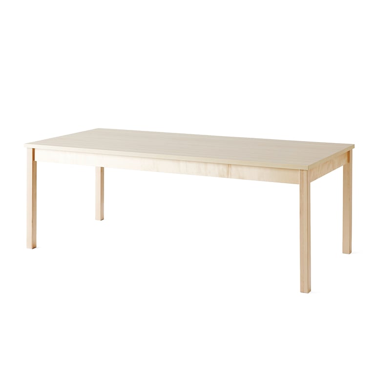 Noise reducing table EUROPA X, 1800x800x500 mm, birch | AJ Products UK