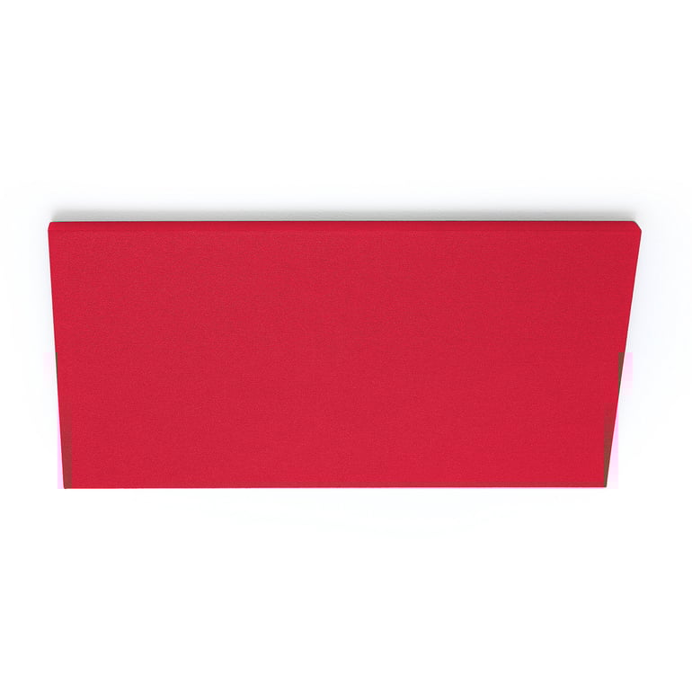 Acoustic panel POLY, rectangular, 1180x600x56 mm, red | AJ Products UK