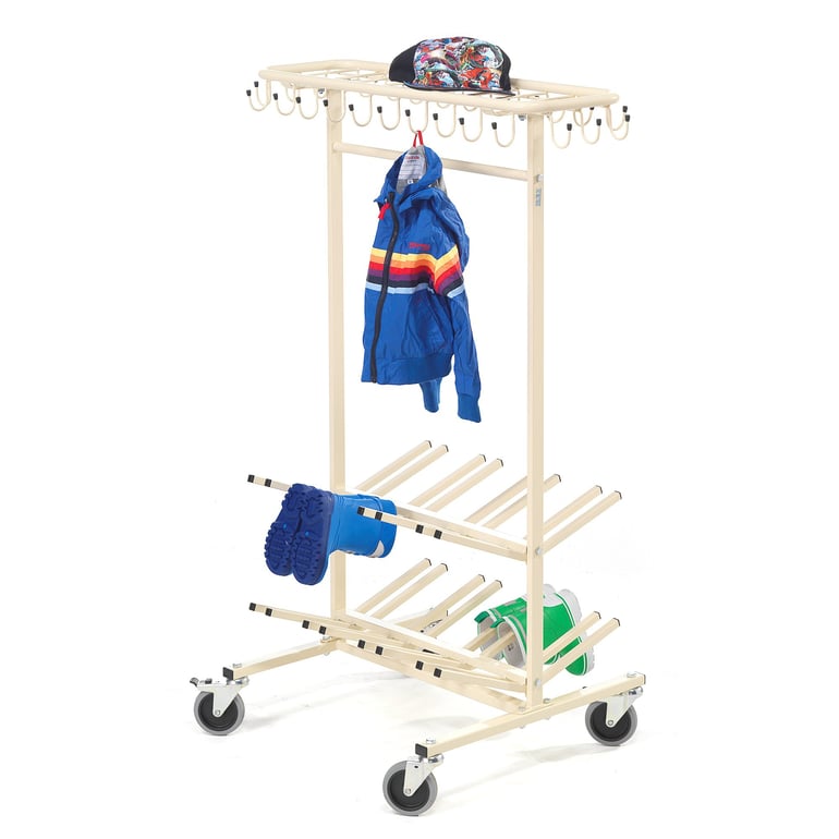 Mobile coat and shoe rack for toddlers ORKAN, beige | AJ Products IE