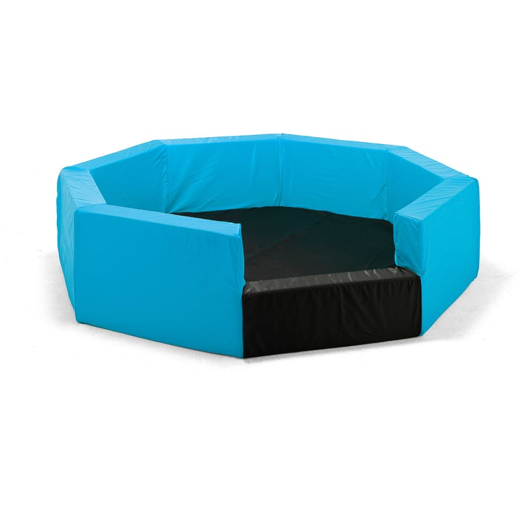 Octagonal foam pit MELKER, nylon cover, black, turquoise | AJ Products IE