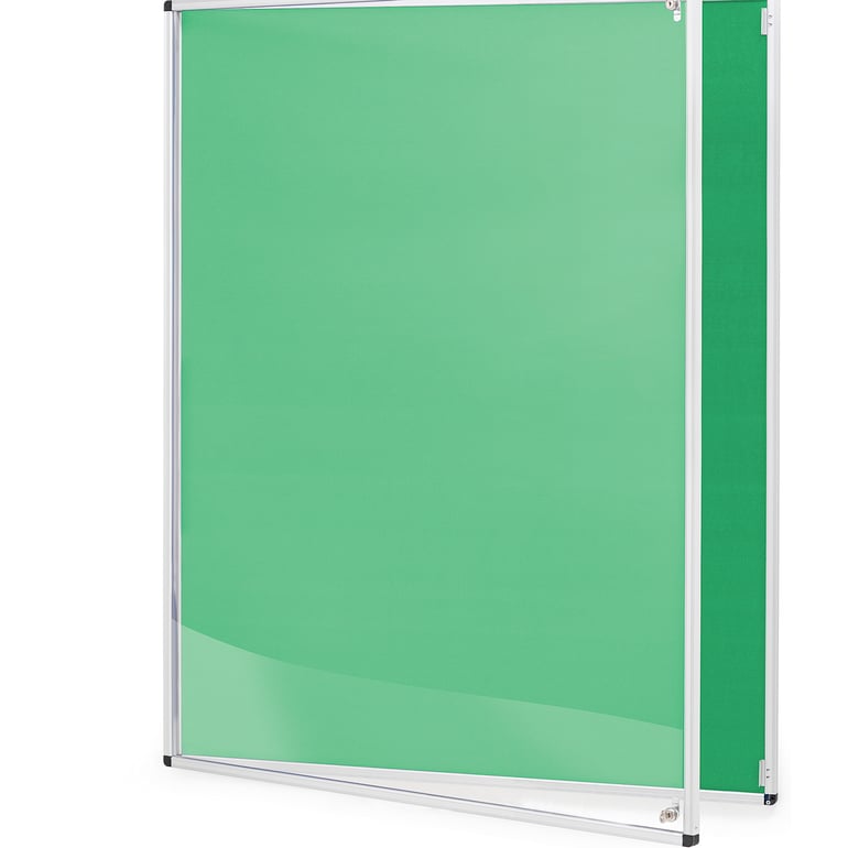 Tamperproof noticeboard, 900x1200 mm, green | AJ Products UK