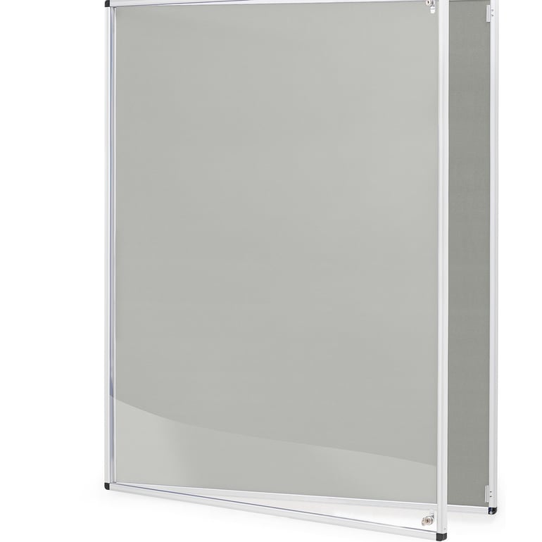 Tamperproof noticeboard, 900x1200 mm, grey | AJ Products UK