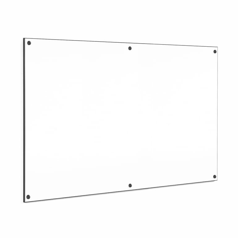 Frameless whiteboard, 2379x1176 mm, black edging | AJ Products UK
