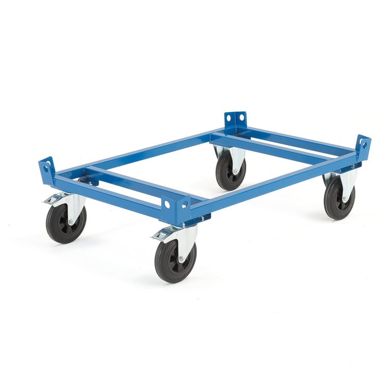 Pallevogn FRAME, lav model, med bremser, 500 kg | AJ Produkter