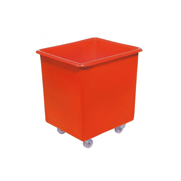 Mobile container truck, 510x460x460 mm, 72 L, red | AJ Products UK