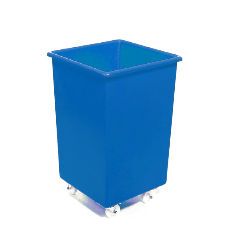 Mobile container truck, 760x460x460 mm, 118 L, blue | AJ Products IE