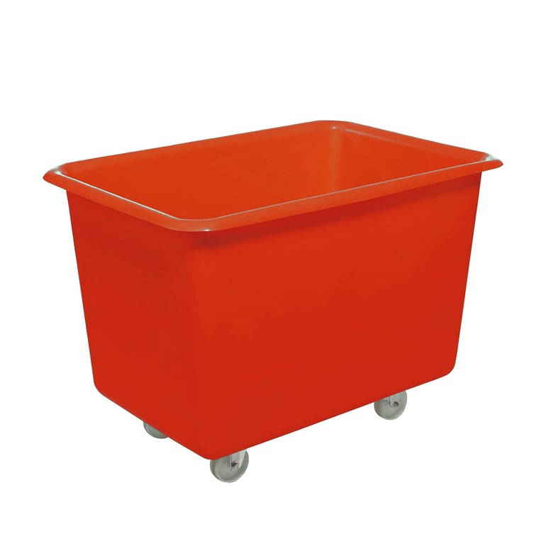 Mobile container truck, 735x1010x685 mm, 320 L, red | AJ Products UK