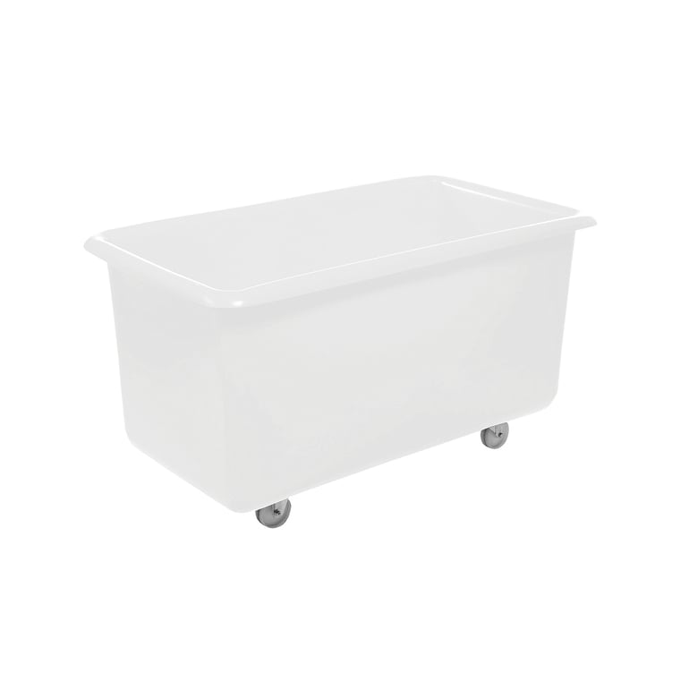 Mobile container truck, 755x1345x730 mm, 455 L, white | AJ Products UK