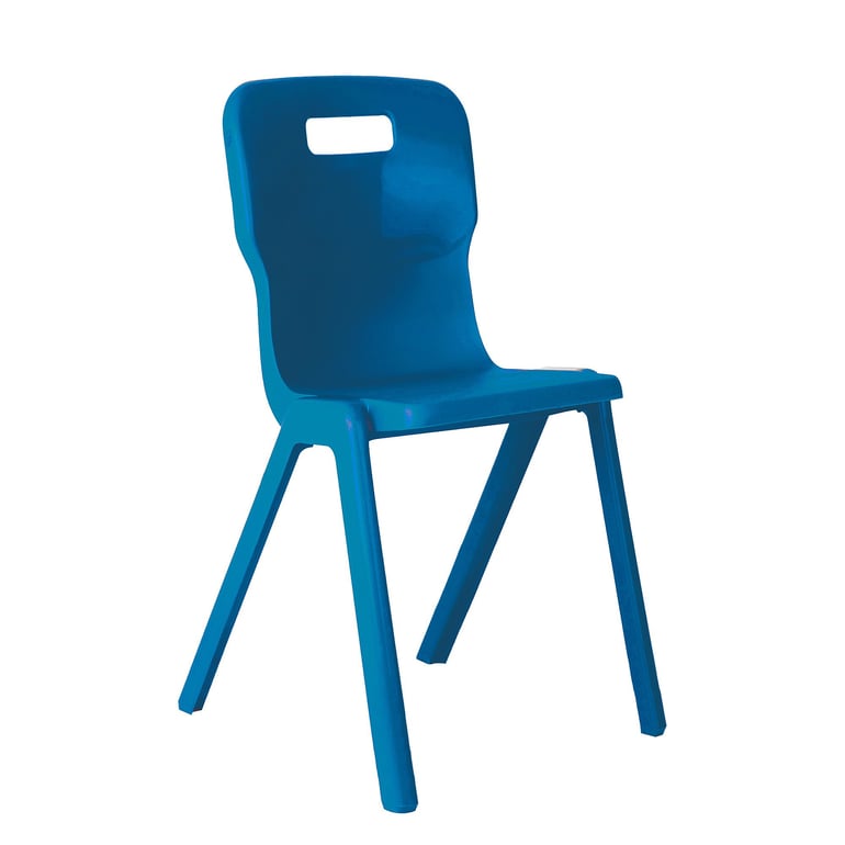 All-in-one plastic chair TITAN, H 460 mm, blue | AJ Products UK