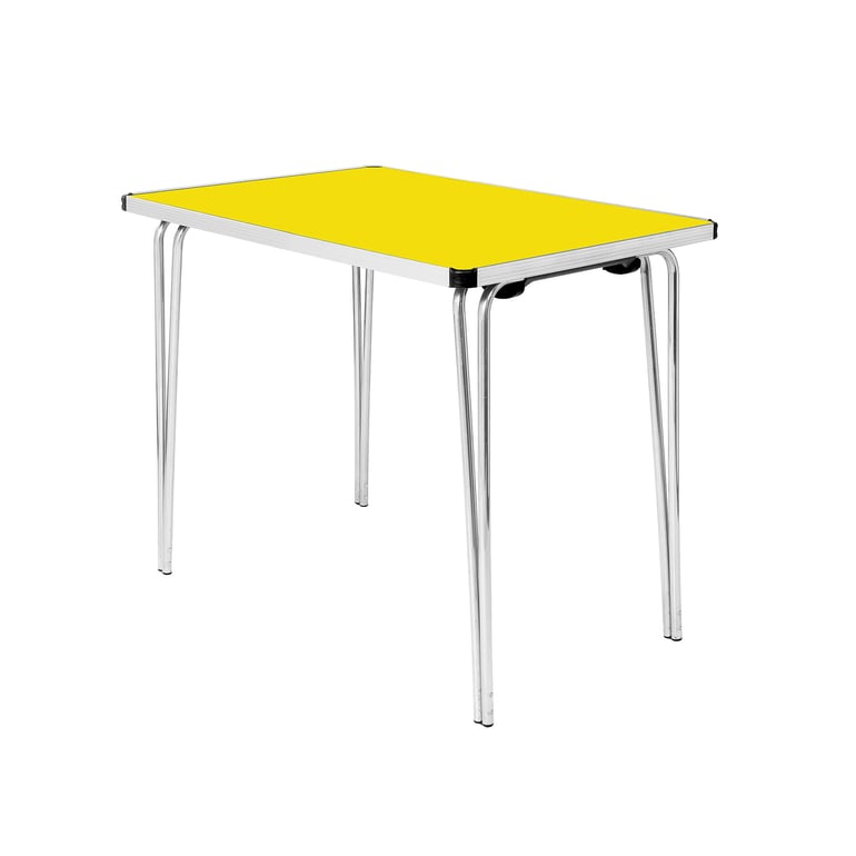 Folding table CONTOUR, 1220x685x698 mm, yellow | AJ Products UK