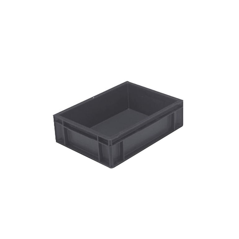 Euro box, solid, 400x300x118 mm, 10 L, grey | AJ Products UK