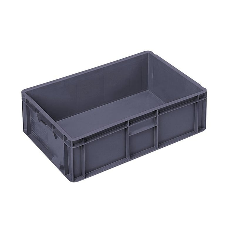 Euro box, solid, 600x400x175 mm, 34 L, grey | AJ Products UK