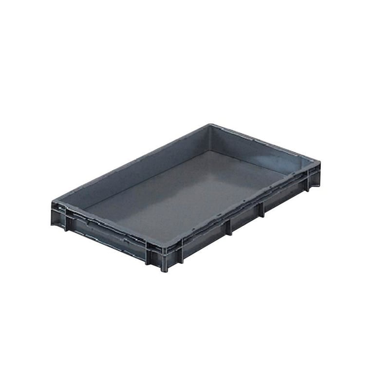 Euro box, solid, 600x400x50 mm, 8 L, grey | AJ Products UK