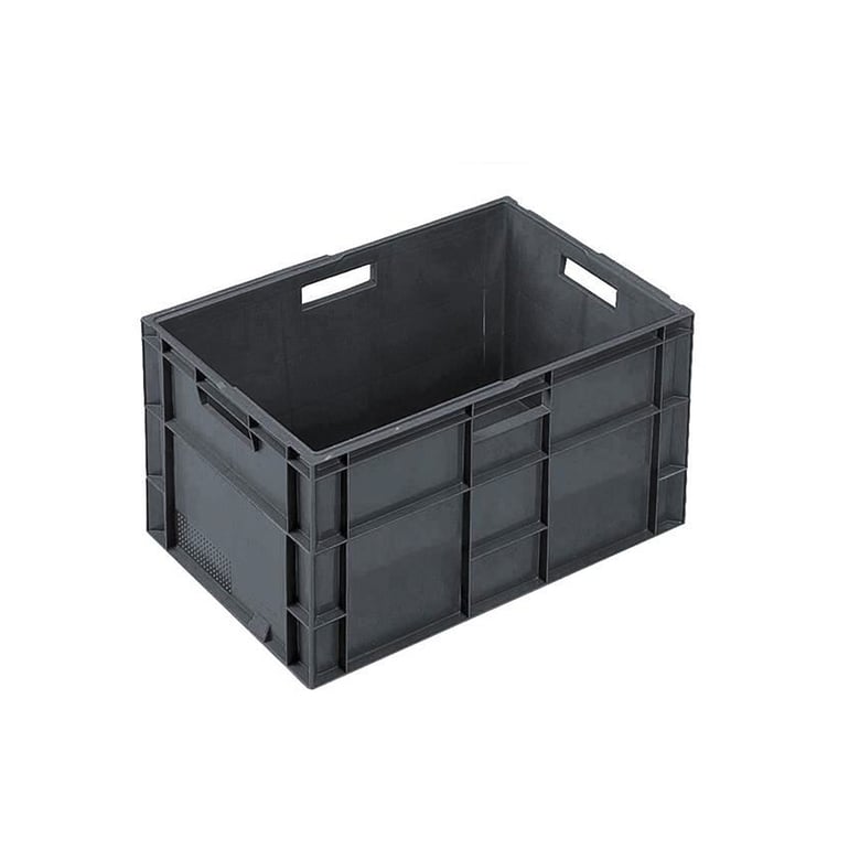 Euro box, solid, 600x400x450 mm, 75 L, grey | AJ Products UK