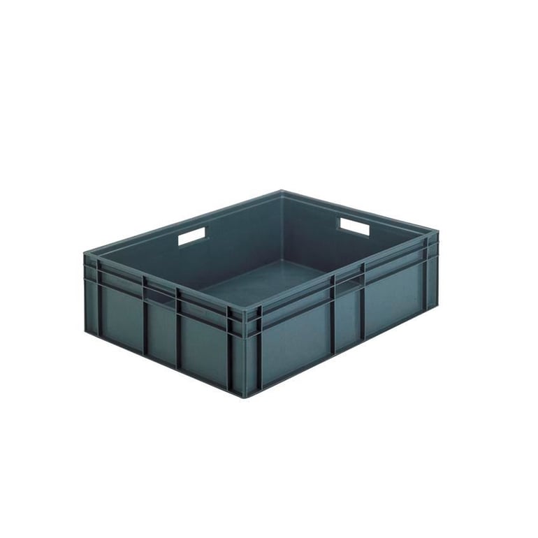 Euro box, solid, 800x600x235 mm, 87 L, grey | AJ Products IE