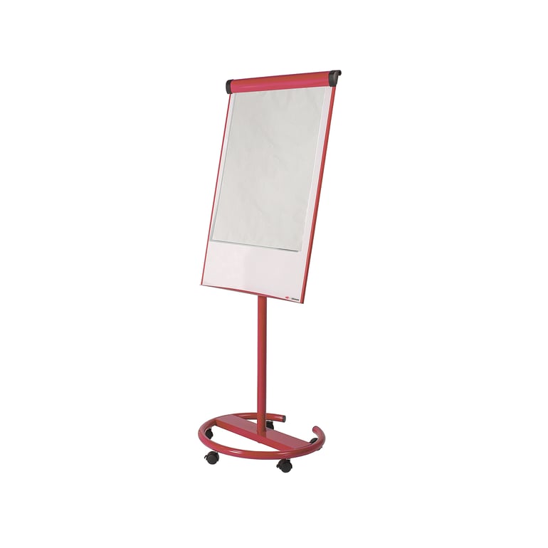 Mobile flip chart easel ULTIMATE, 700x1000 mm, red | AJ Products UK
