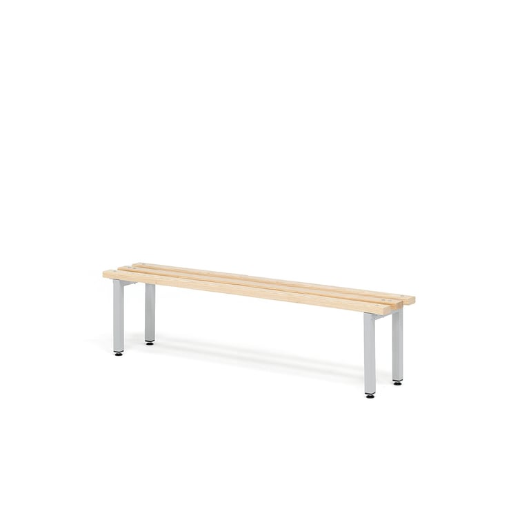 Changing room bench ELITE, 1200x300x390 mm, beech, grey | AJ Products UK