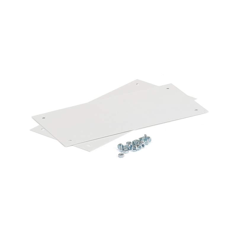 Pack of two white side-bracings for Light shelving, 300mm | AJ Products UK
