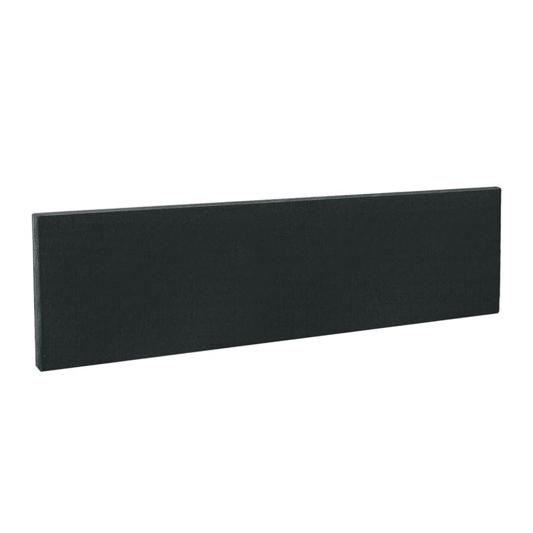 Rectangular desk screen, 1600x400 mm, black | AJ Products UK