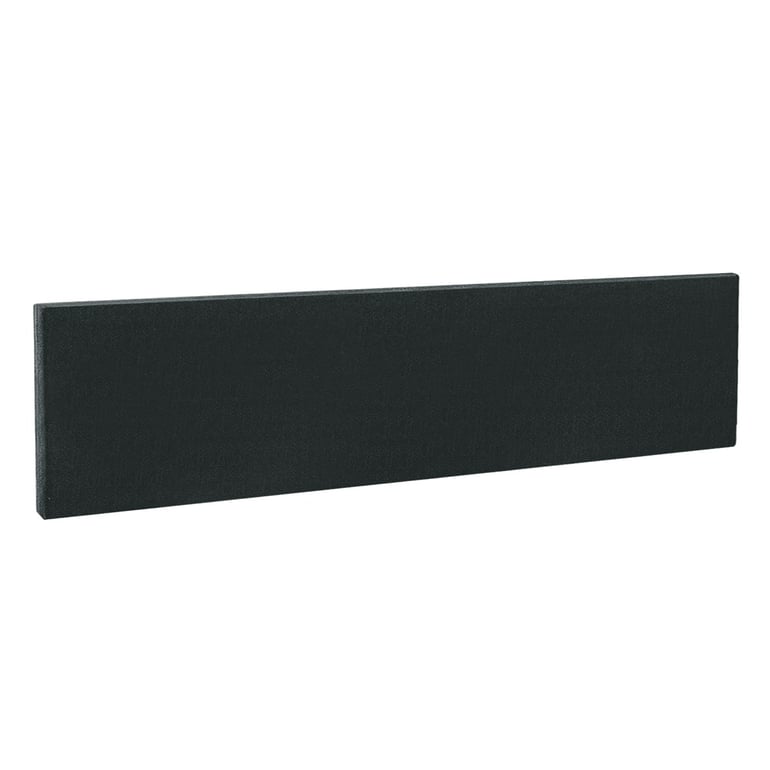 Rectangular desk screen, 1800x400 mm, black | AJ Products UK