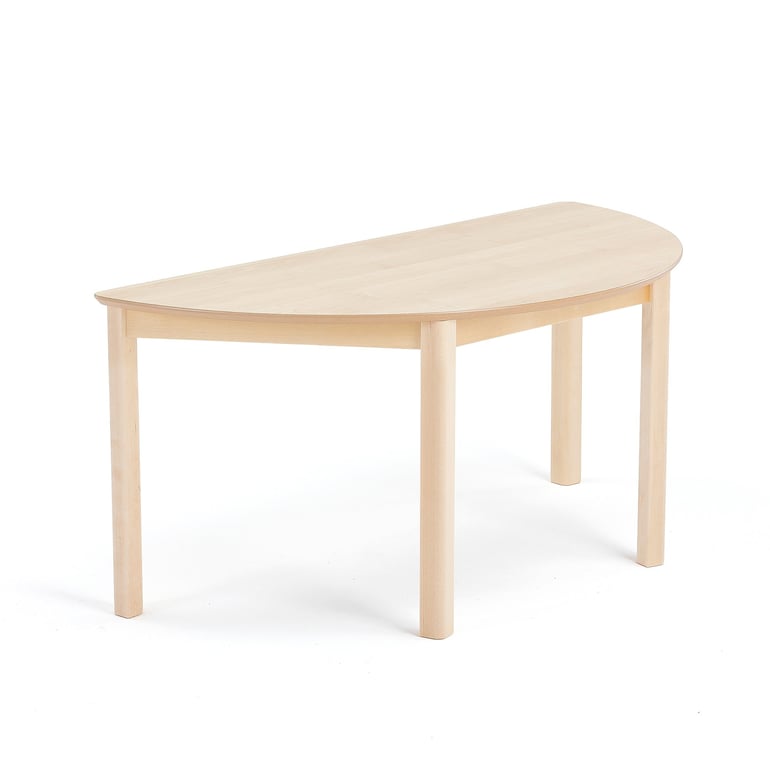 Children's table ZET, semicircular, birch, 1200x600x550 mm | AJ Products UK