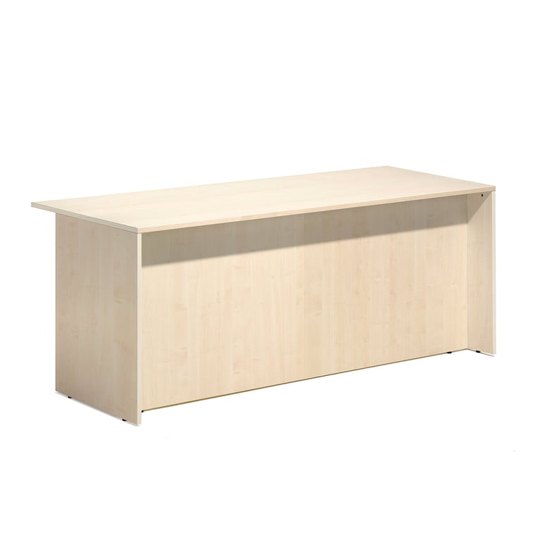 Receptionsdisk OPEN, underdel till rak sektion, 1800 mm, björk, björk ...