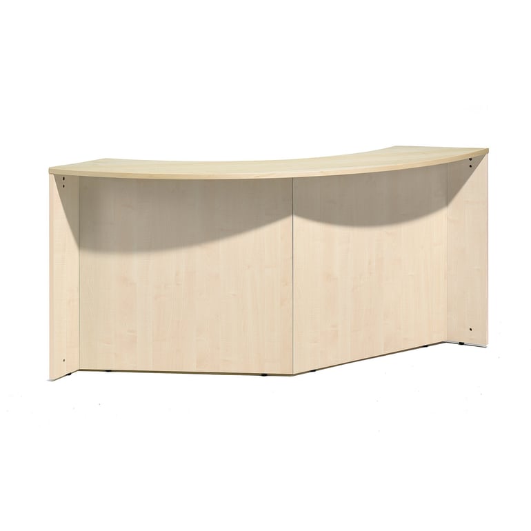 Receptionsdisk OPEN, underdel till hörnsektion, 1200 mm, björk, björk ...