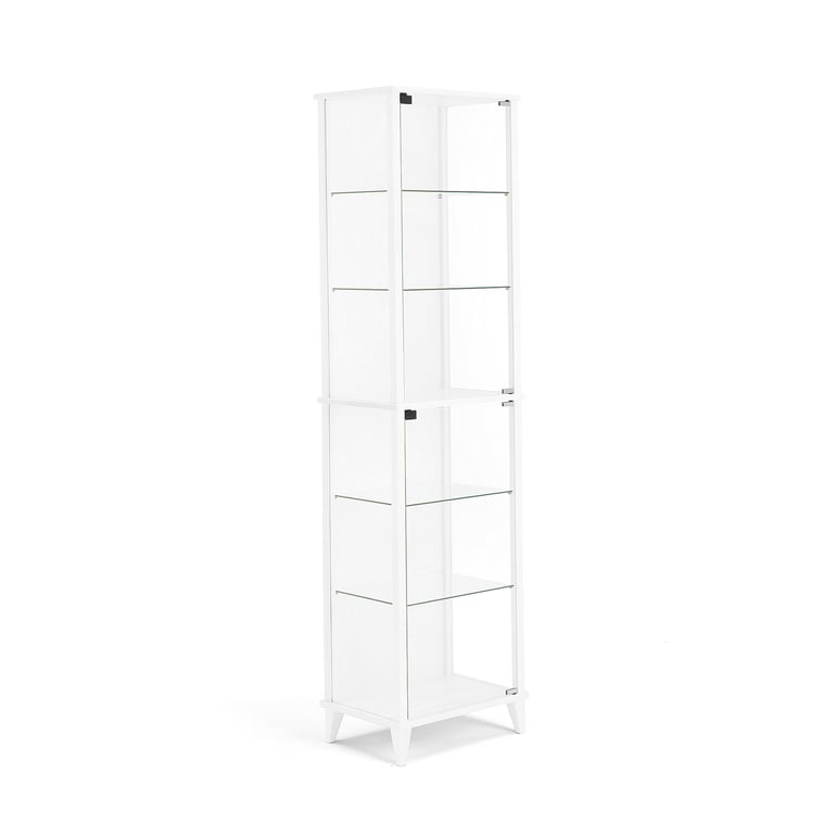 Glasvitrine, bodenstehend, 1840x500x350 mm, weiß | AJ Produkte AT