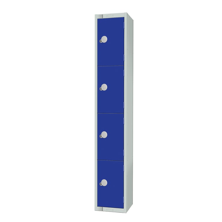 Elite locker, 4 door, 1800x300x450 mm, dark blue | AJ Products IE