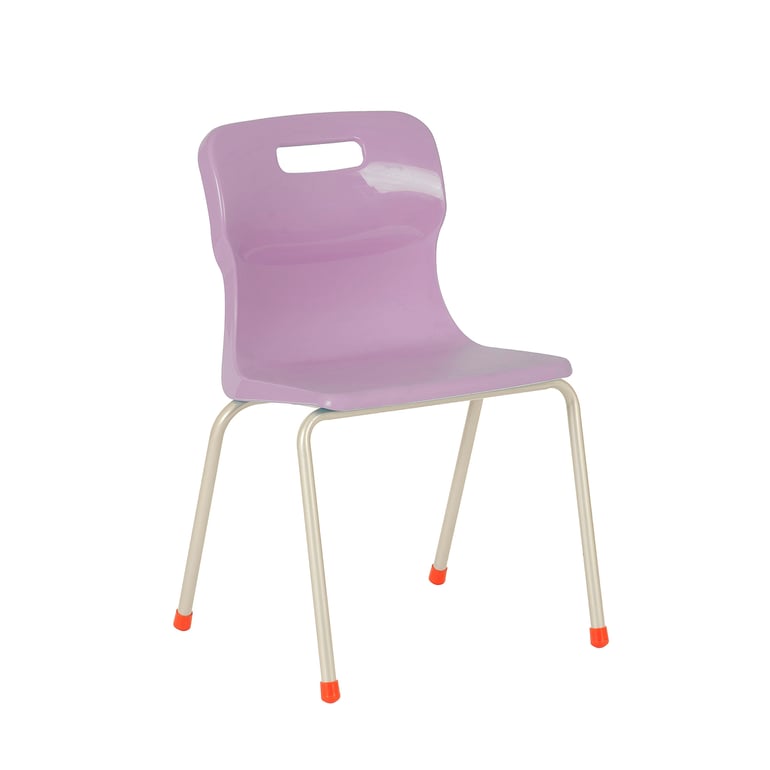 4 leg plastic school chair, H 350 mm, purple | AJ Products IE