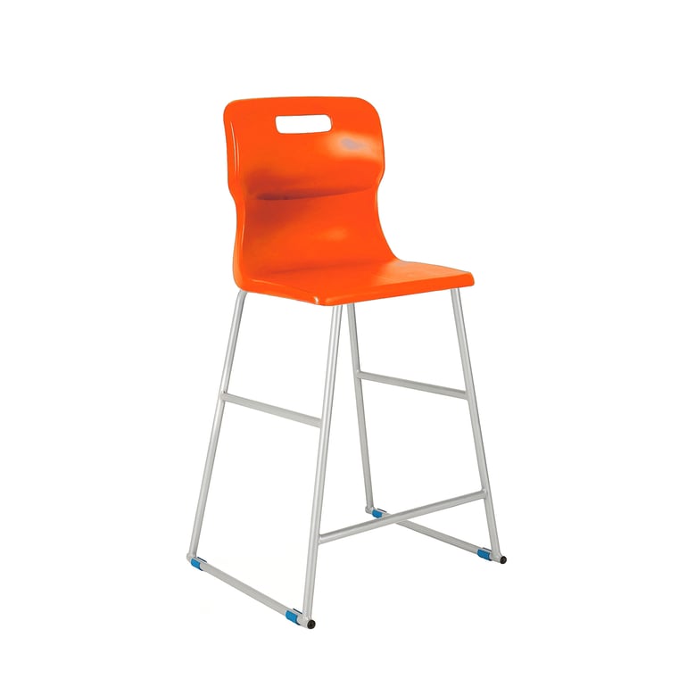 High classroom chair, H 685 mm, orange | AJ Products UK