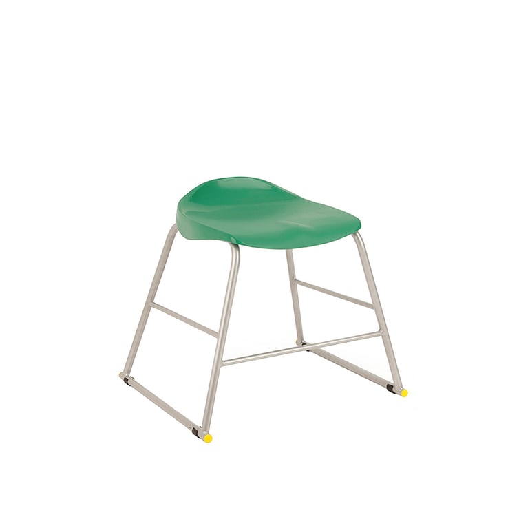 Ultimate plastic stool, H 445 mm, green | AJ Products UK