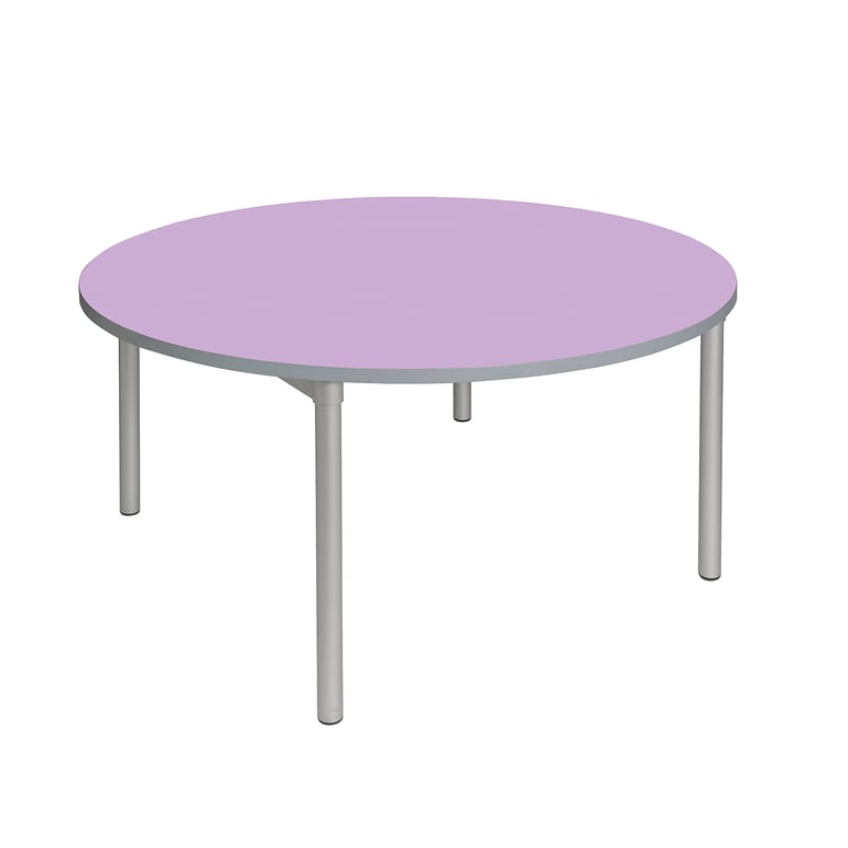 Early years round table ENVIRO, Ø 1200x590 mm, lilac, silver | AJ ...