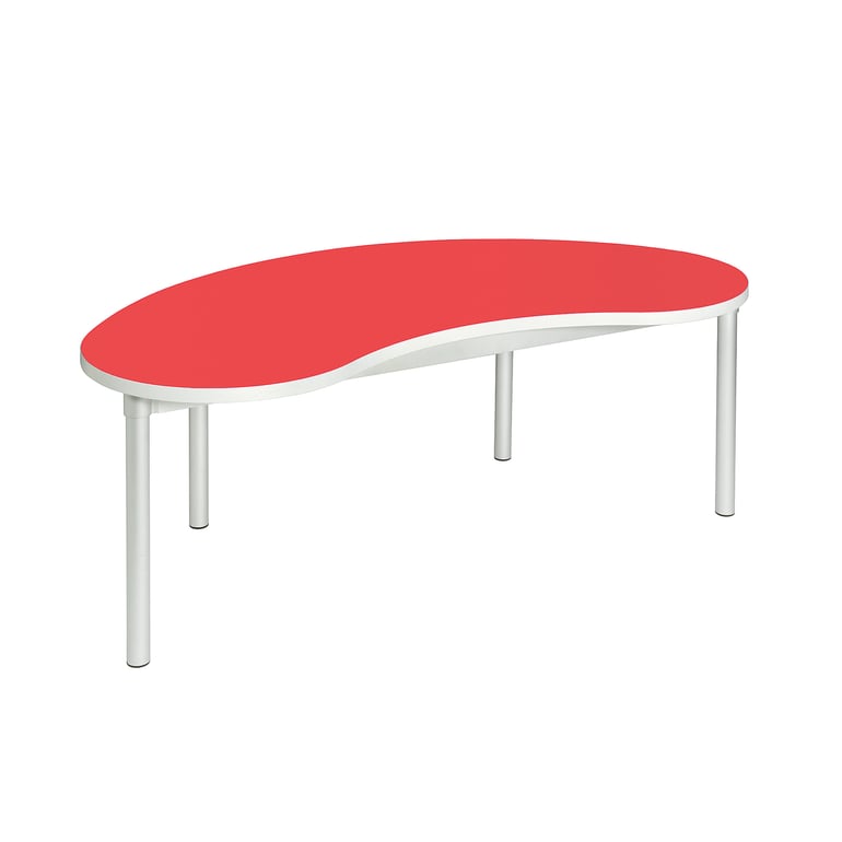 Early years bean table ENVIRO, 1400x750x530 mm, red, silver | AJ ...