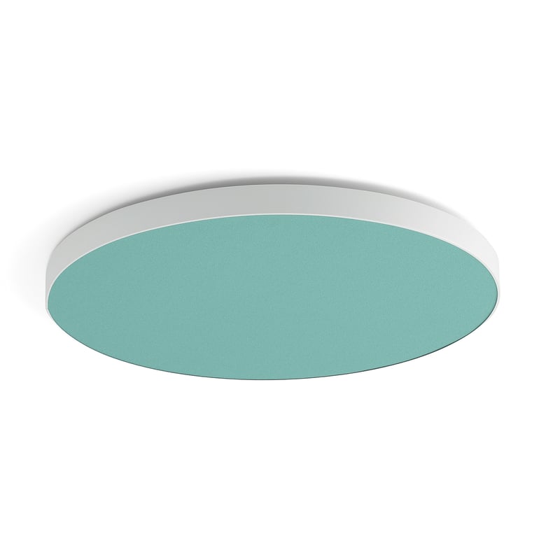 Acoustic ceiling mounted panel GRACE, Ø 780 mm, with magnet, turquoise ...